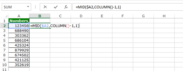Separating A Number Into Digits Microsoft Excel Tips From Excel Tip Com Excel Tutorial