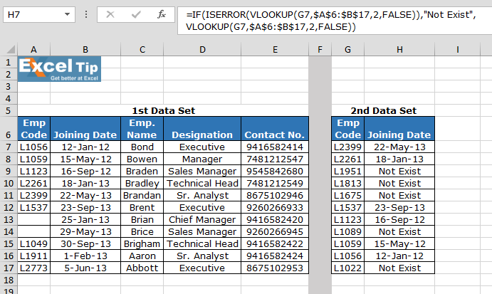 Using Iserror Along With Vlookup Function Microsoft Excel Tips From Excel Tip Com Excel 