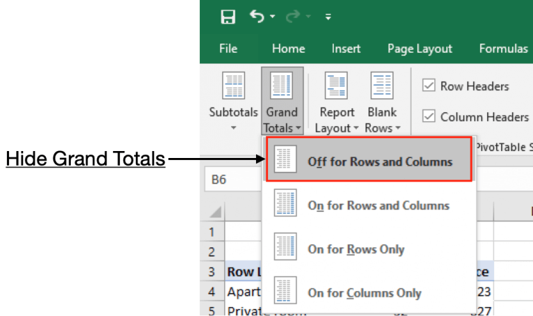 To highlight Header Rows/Columns or Banded Rows/Columns in Excel 2007
