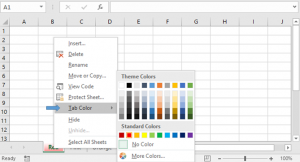 How to Color Sheet Tabs in Excel