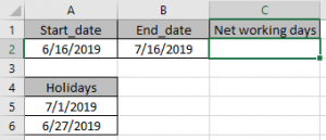 How to Calculate the Number of Business Days in a Specified Period in Excel