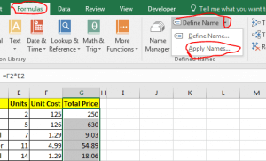 How to create a Table and name the table in Excel