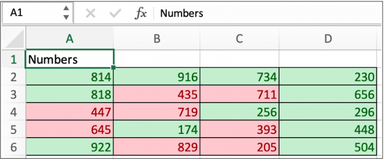 How to format odd number and even number rows in Excel