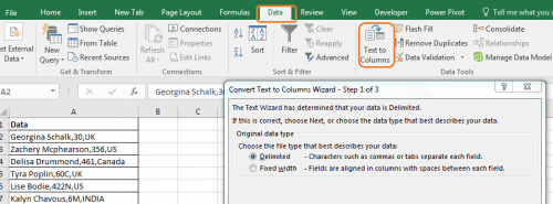 How to Separate First, middle and Last Names in Excel