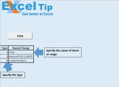 Printing data from different sheets using VBA in Microsoft Excel