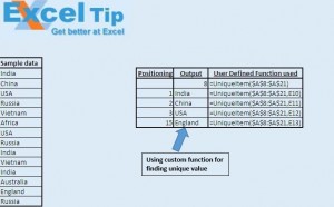 Finding unique values using VBA in Microsoft Excel