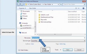 Using Dialog box for opening and saving the workbook
