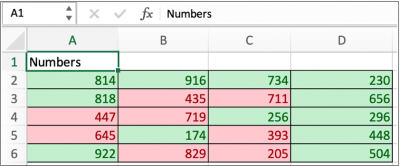 How to format odd number and even number rows in Excel