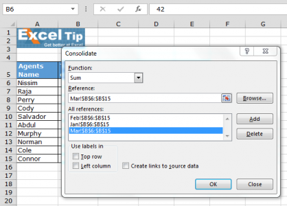 Using Different Functions to Consolidate Lists