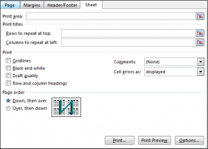 Print in Microsoft Excel