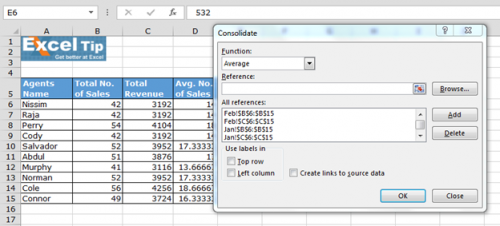 Using Different Functions to Consolidate Lists