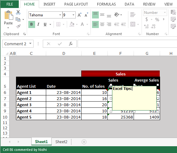Adding Data, Charts, or Other Information to a Cell Comment