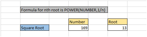 Square root and cube root in Microsoft Excel 2010 | Other Q&A Formulas