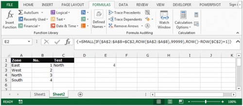 Retrieving The Row Number That Corresponds With A Matched Value In A Look Up In Excel 2010
