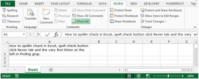 "Proofing" in Excel 2010