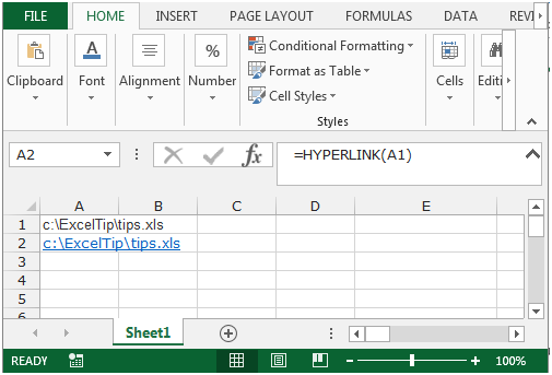 Create A Hyperlink From A String In Microsoft Excel 2010