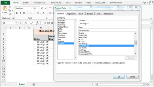 Changing the Cell Formatting from Date to Number in Microsoft Excel