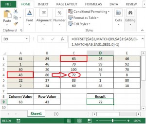 Retrieving a Value from a Reference Grid, Using Indexes Listed in another Range