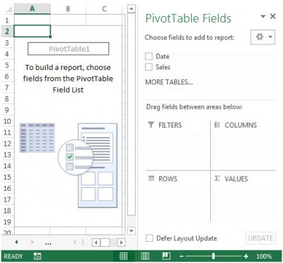 PivotTable report - Grouping the Date Field by Week Number in Excel 2010