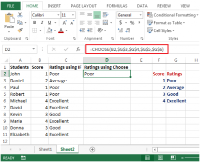 Simplifying Formulas by Reducing the Complexity of IF Functions in Microsoft Excel 2010