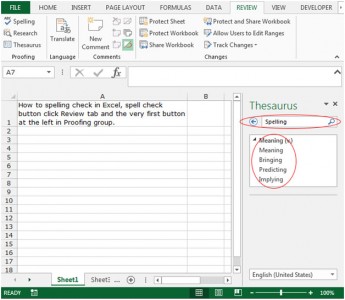 "Proofing" in Excel 2010