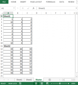 Copy the UsedRange of each sheet into one sheet using VBA in Microsoft Excel