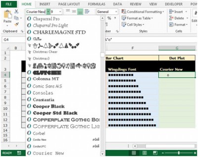 Add a fancy line for Presentation in Excel