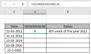 How to Use ISOWEEKNUM Function in Excel
