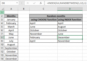 How to Randomly Select a Value from a Range in Excel