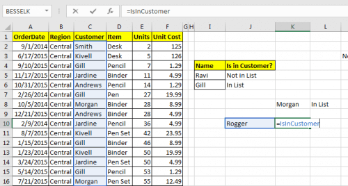 How to use Names in Formulas in Excel