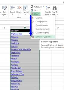 How to Know to Insert and Remove all Hyperlinks in Excel