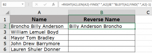 How to Reverse Strings in Excel