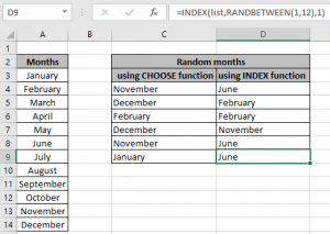 How to Randomly Select a Value from a Range in Excel
