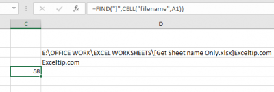 How to Get filename in Excel