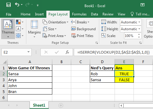 Check If A Value Exists Using Vlookup Formula