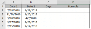 How to use the DAYS function in Excel
