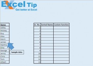 Sorting text data in alphabetical order using VBA in Microsoft Excel