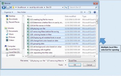 Open multiple files at once