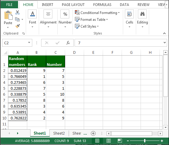 Selecting A Set Of Random Numbers Avoiding Duplicates
