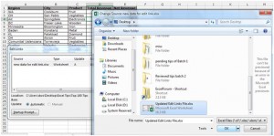 Changing the Source Link in Microsoft Excel 2010