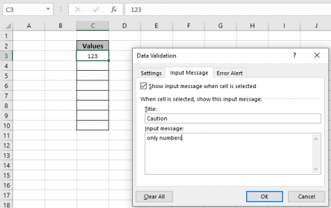 Restricted Values through validating text entries in Microsoft Excel ...