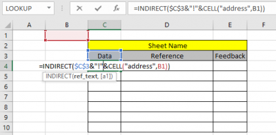 Indirect Function in Microsoft Excel