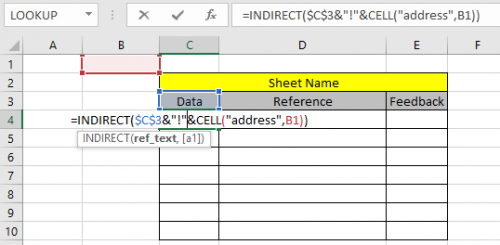 Indirect Function in Microsoft Excel