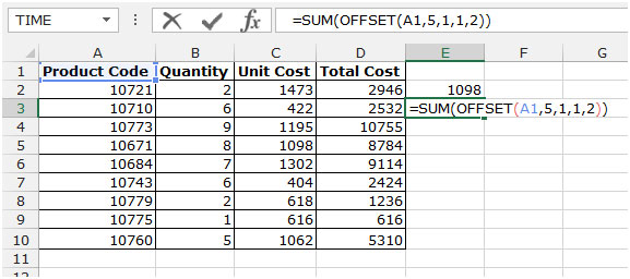 Excel Sum Function Returns 0 Excel Offset Function 6016