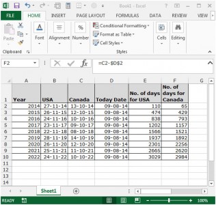 "Thanksgiving Day" in Microsoft Excel 2010