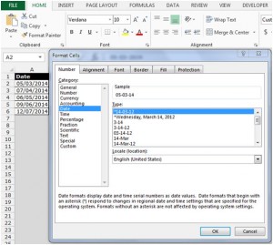 Change slash separator in date with period in Microsoft Excel 2010
