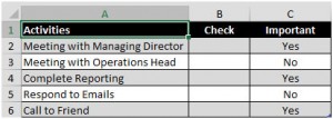 How to Create a Checklist using Conditional Formatting in Microsoft Excel