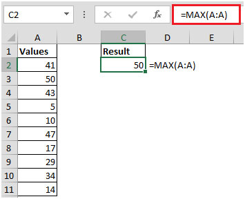 How To Find Cell Address Of The Maximum Value In A Column In Microsoft ...
