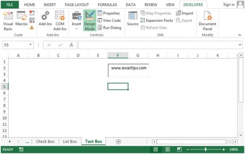 ActiveX Controls in Microsoft Excel