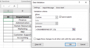 Custom Error Messages in Data Validation in Microsoft Excel 2010